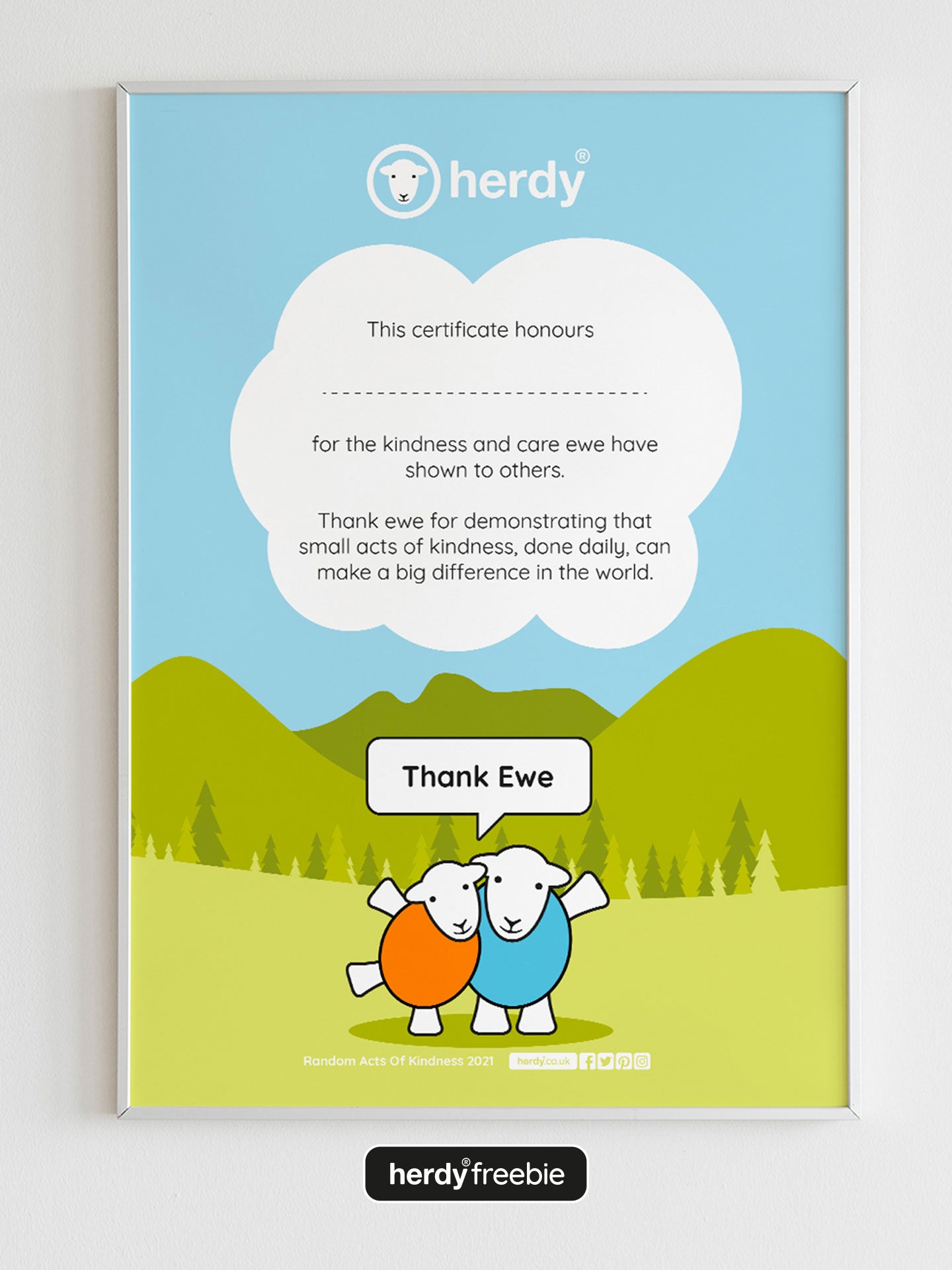 Herdy® Freebie Acts Of Kindness Certificate - Digital Download – The ...