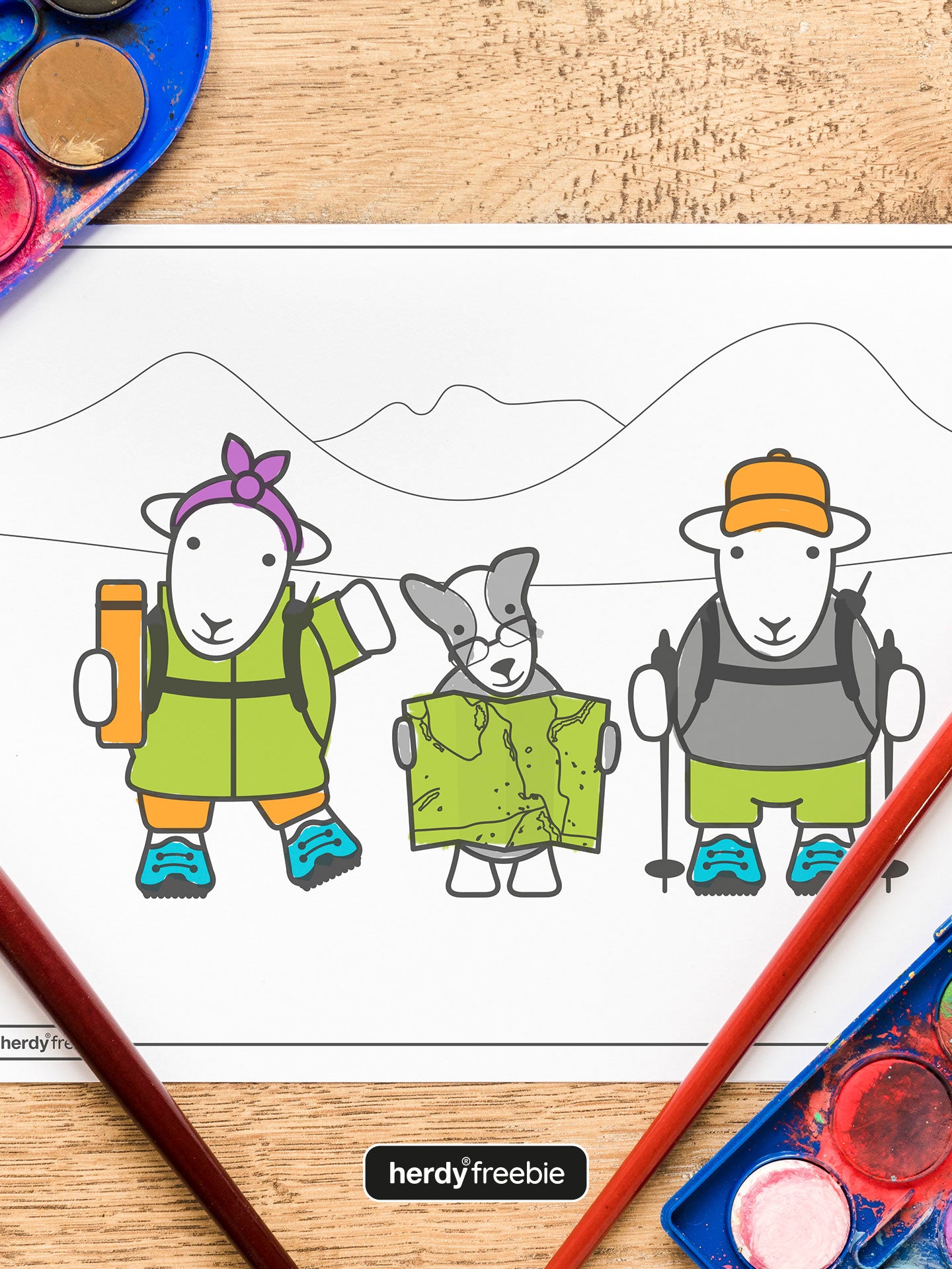 Herdy® Freebie Herdy Hiker Colouring Page - Digital Download – The ...